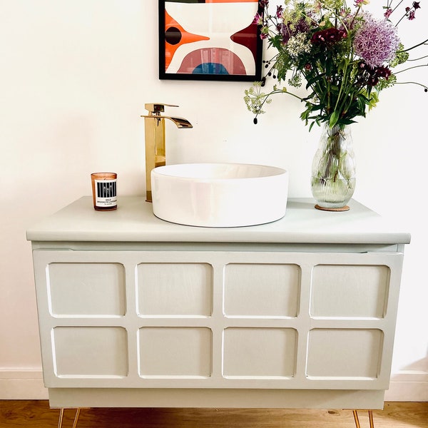 Upcycled Bathroom Vanity - Etsy UK
