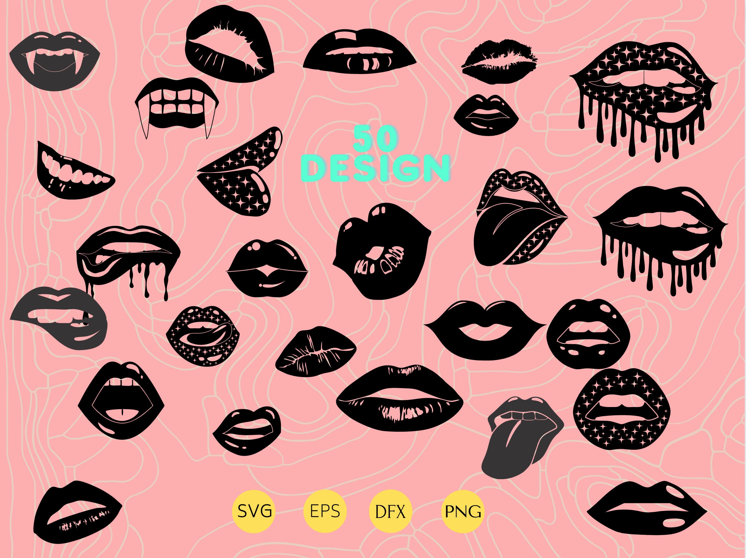 SVG Mouths SVG Lips SVG Files Svg Languages Kiss - Etsy