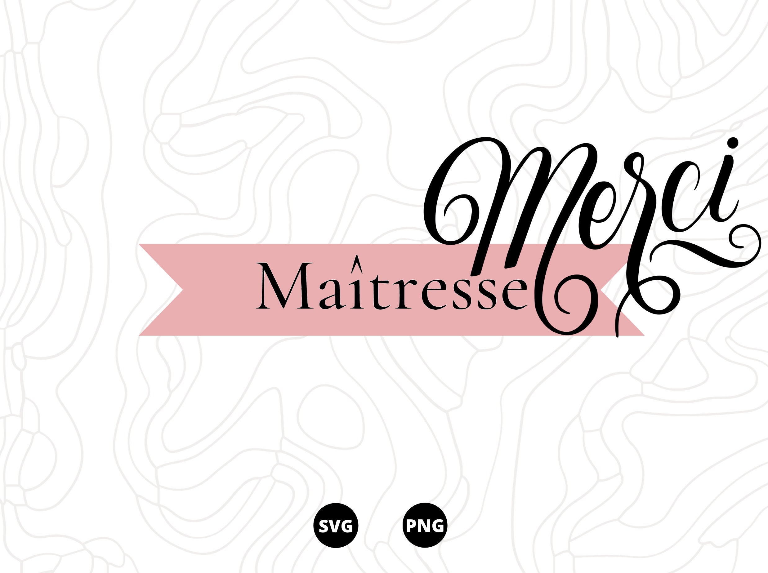 Merci Maîtresse SVG, Merci SVG, Maîtresse SVG, Téléchargement svg, png ...