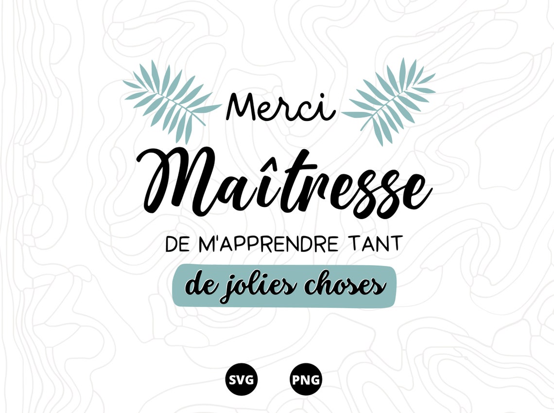 Merci Maîtresse SVG, Merci SVG, Maîtresse d'ecole SVG, Téléchargement ...
