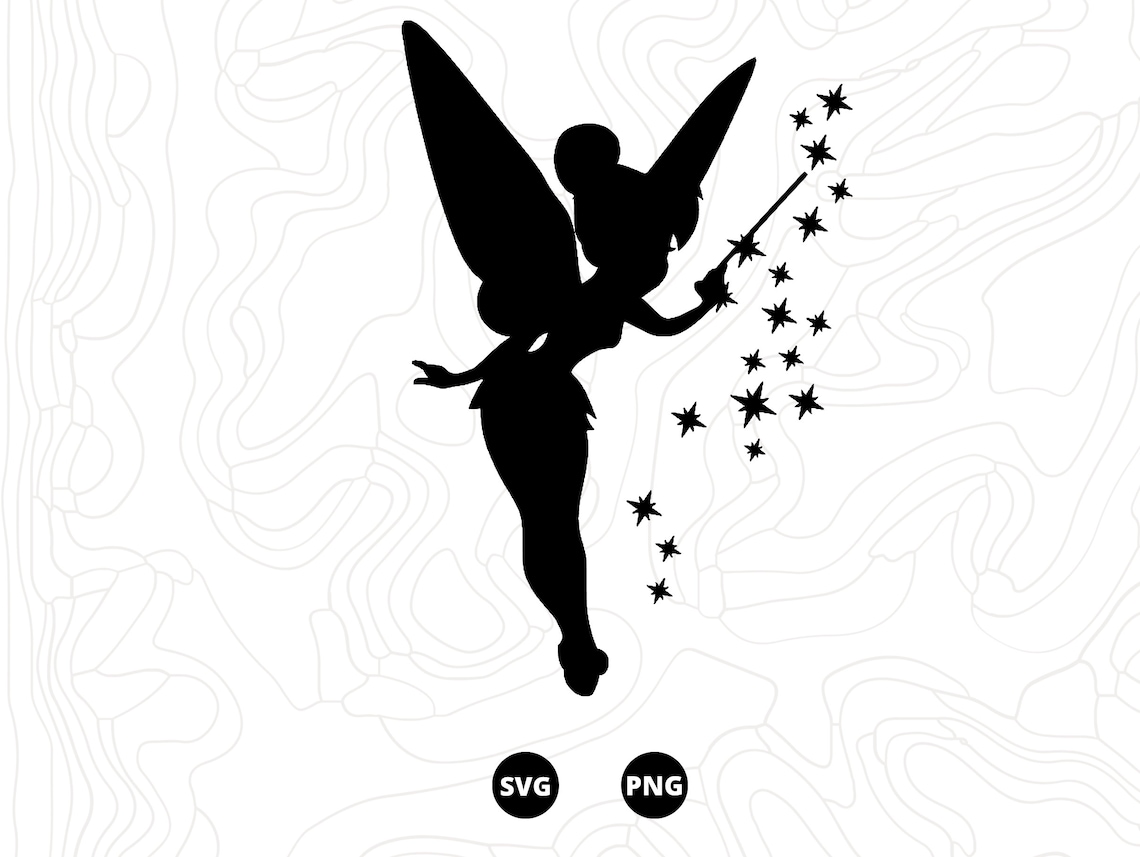 Fée Clochette SVG, Fée SVG, Baguette magique SVG, Téléchargement svg ...