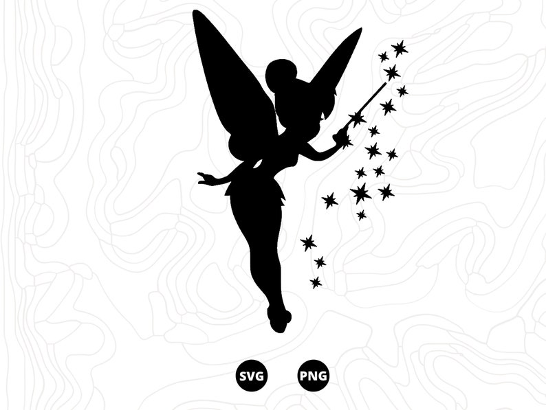 Fée Clochette SVG, Fée SVG, Baguette magique SVG, Téléchargement svg ...