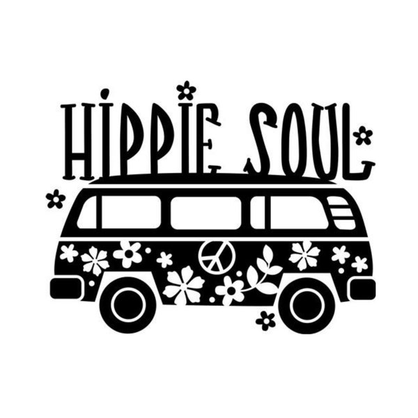 Hippie Van Svg - Etsy