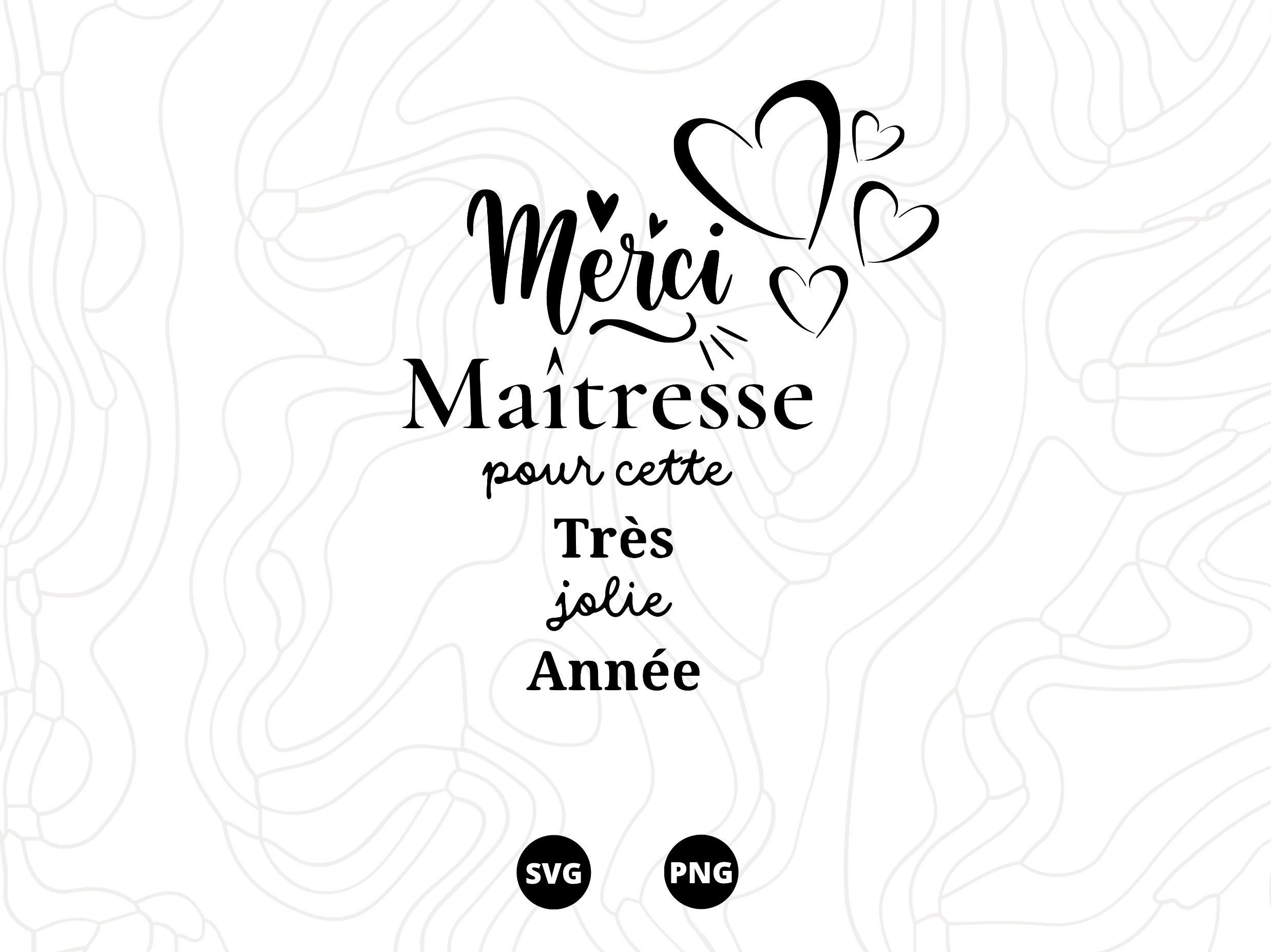 Merci Maîtresse SVG, Merci SVG, Maîtresse SVG, Téléchargement svg, png ...