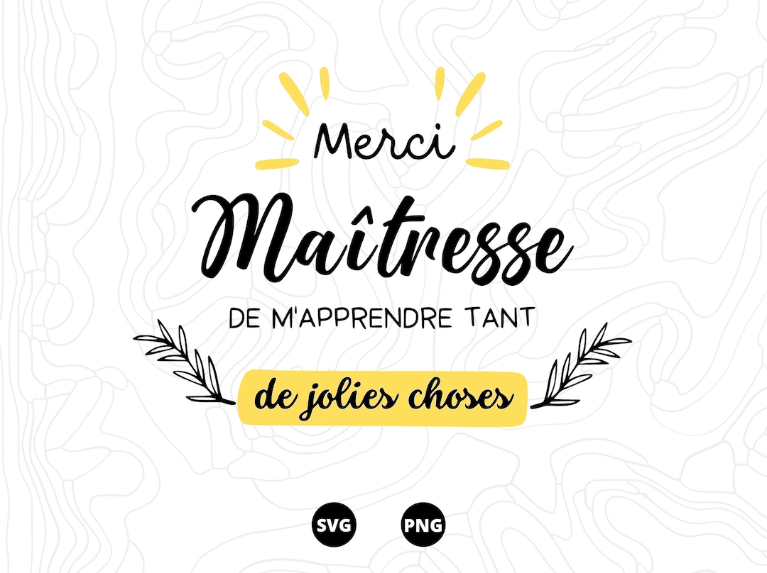 Merci Maîtresse SVG, Merci SVG, Maîtresse d'ecole SVG, Téléchargement ...
