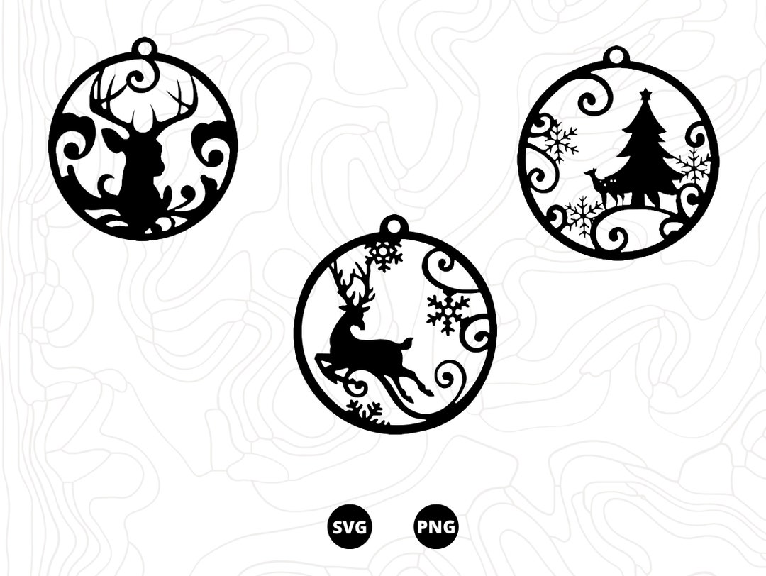SVG Christmas Balls, SVG Ornaments, SVG Files, Download, Png, Digital ...