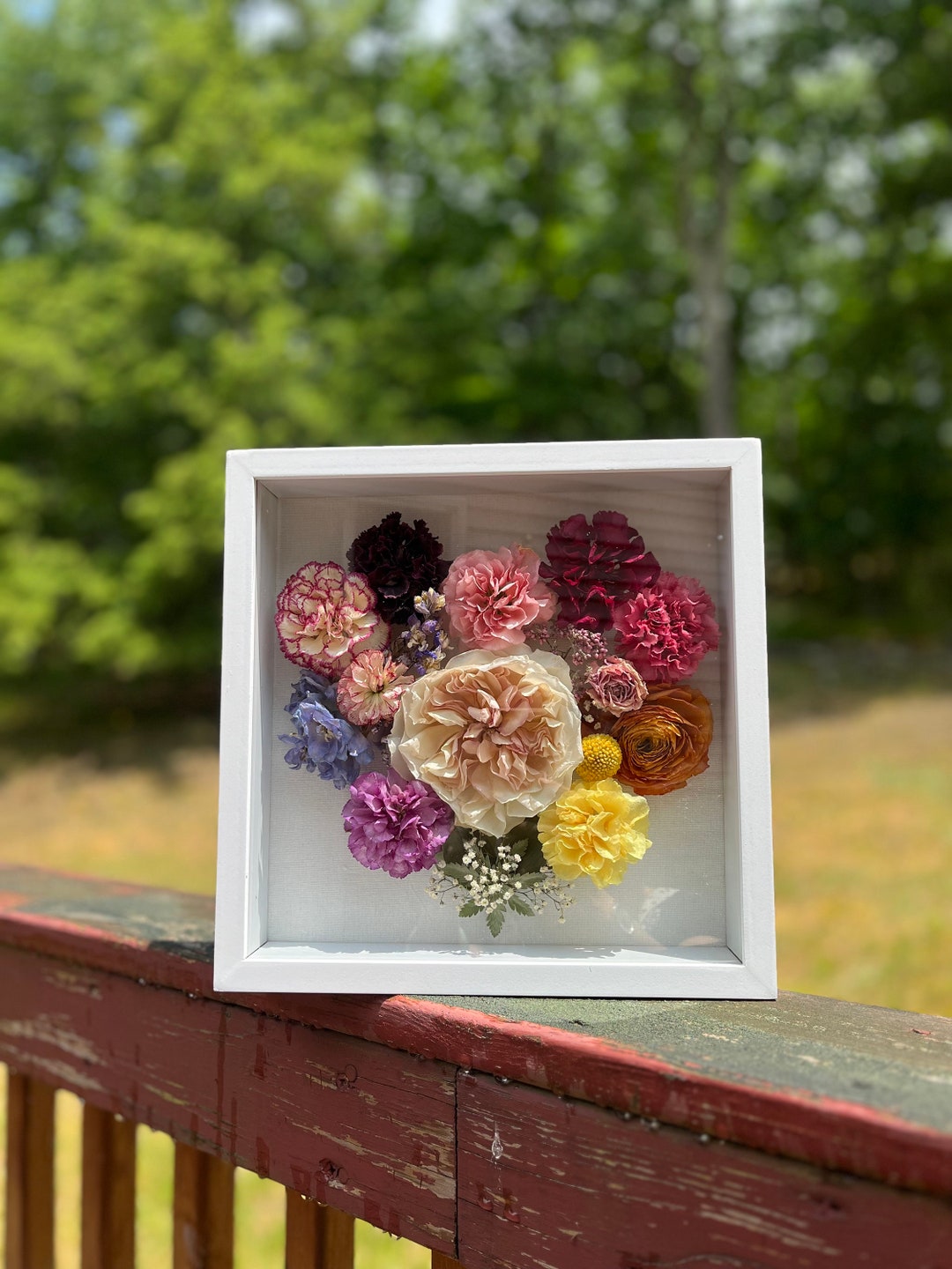 Handmade Dried Flower Shadow Box - Etsy