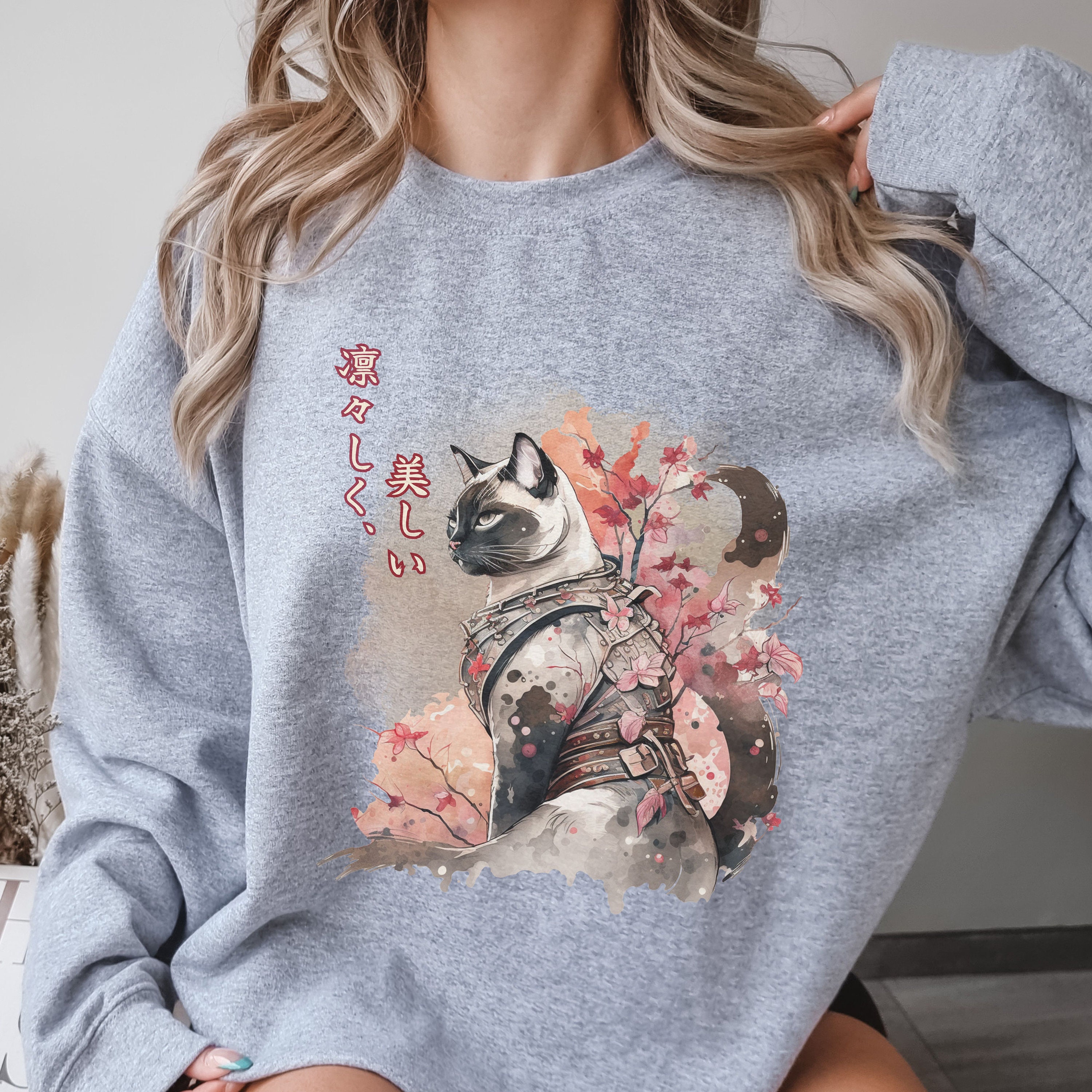 Siamese Cat Samurai Shirt Kawaii Japanese Ninja Cat - Etsy