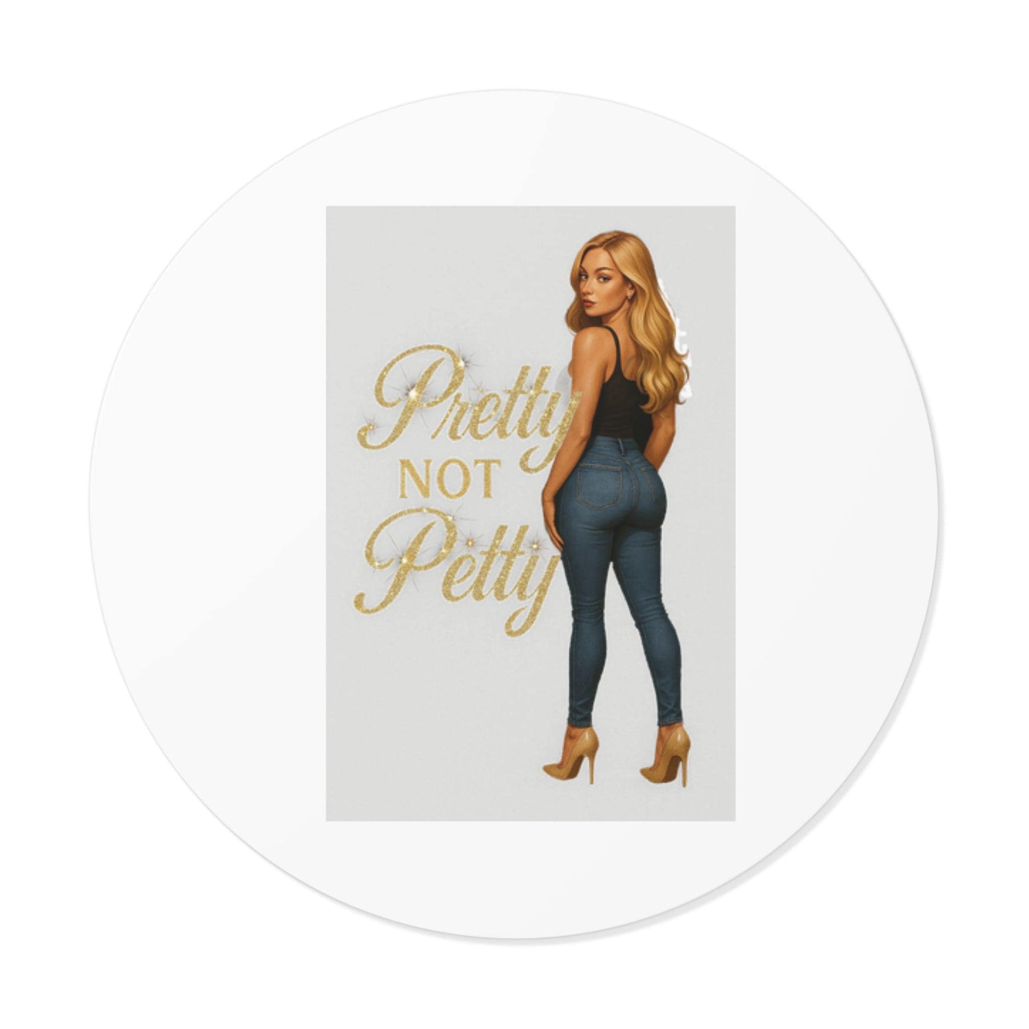 Pretty Not Petty Vinyl Sticker: Chic Laptop, Water Bottle Decal - Etsy