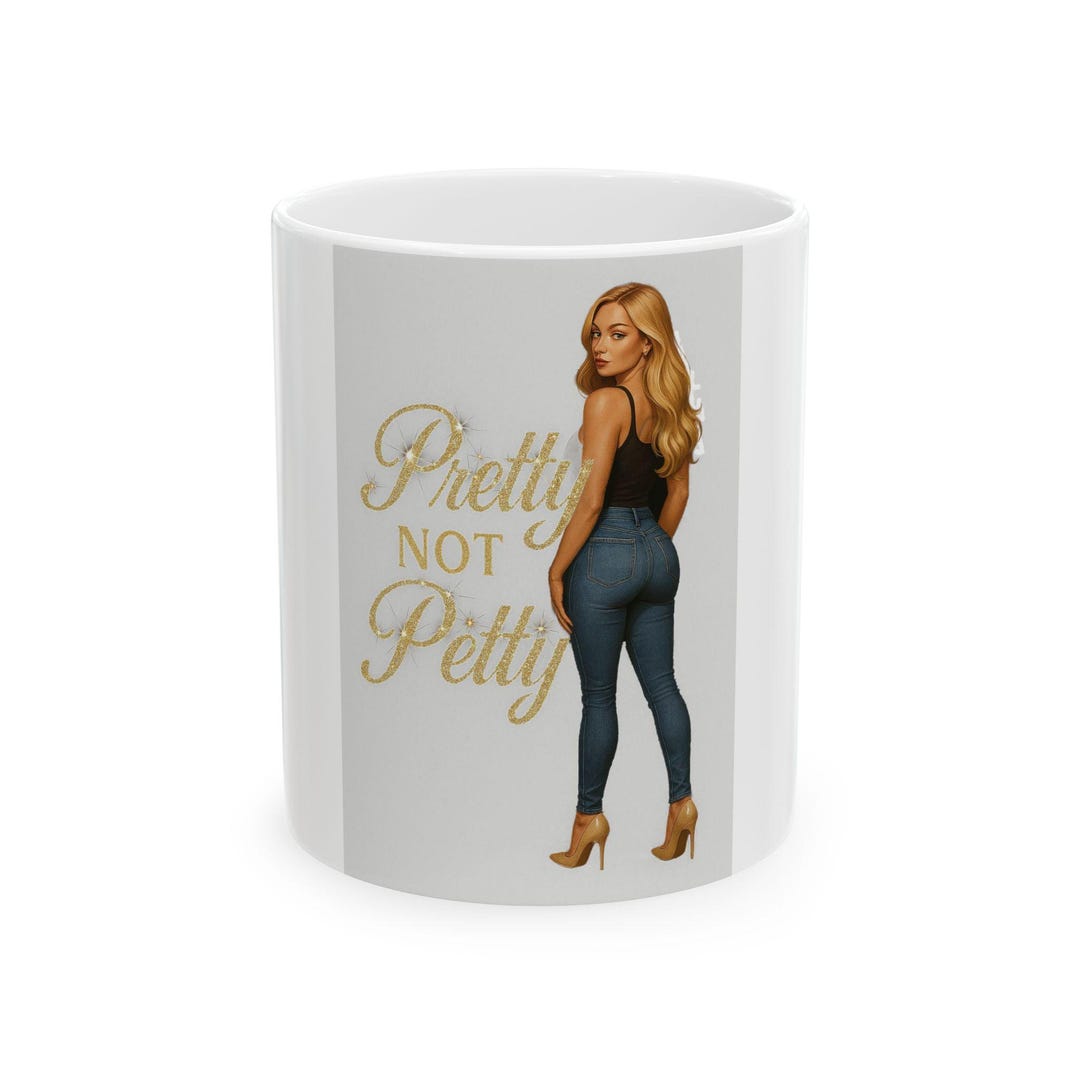 Pretty Not Petty Ceramic Mug: Stylish Coffee Drinkware - Etsy