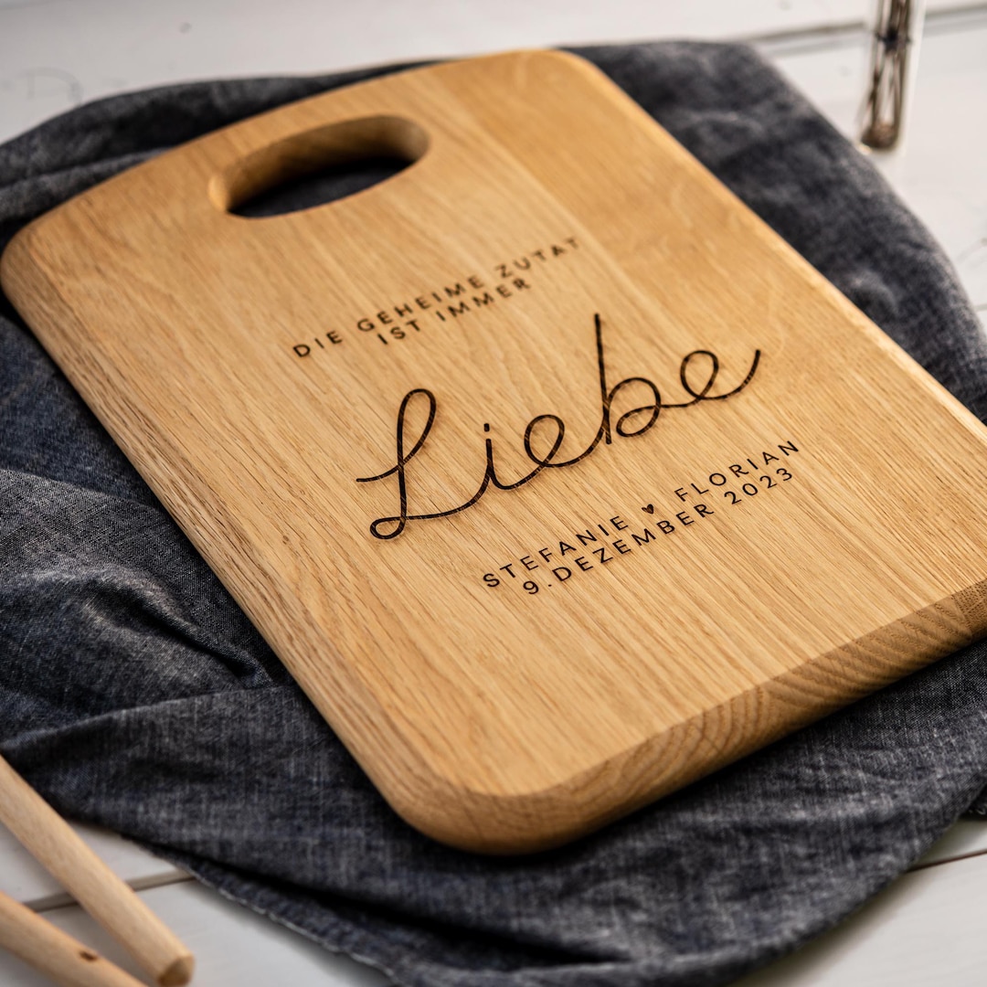 Hochzeitsgeschenk, personalisiertes Brett zur Hochzeit, Silberhochzeit ...
