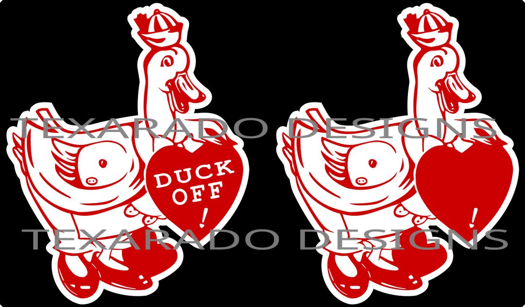 Vintage Style 2 Layer Valentine Duck SVG Die Cut Duck off Antivalentine ...