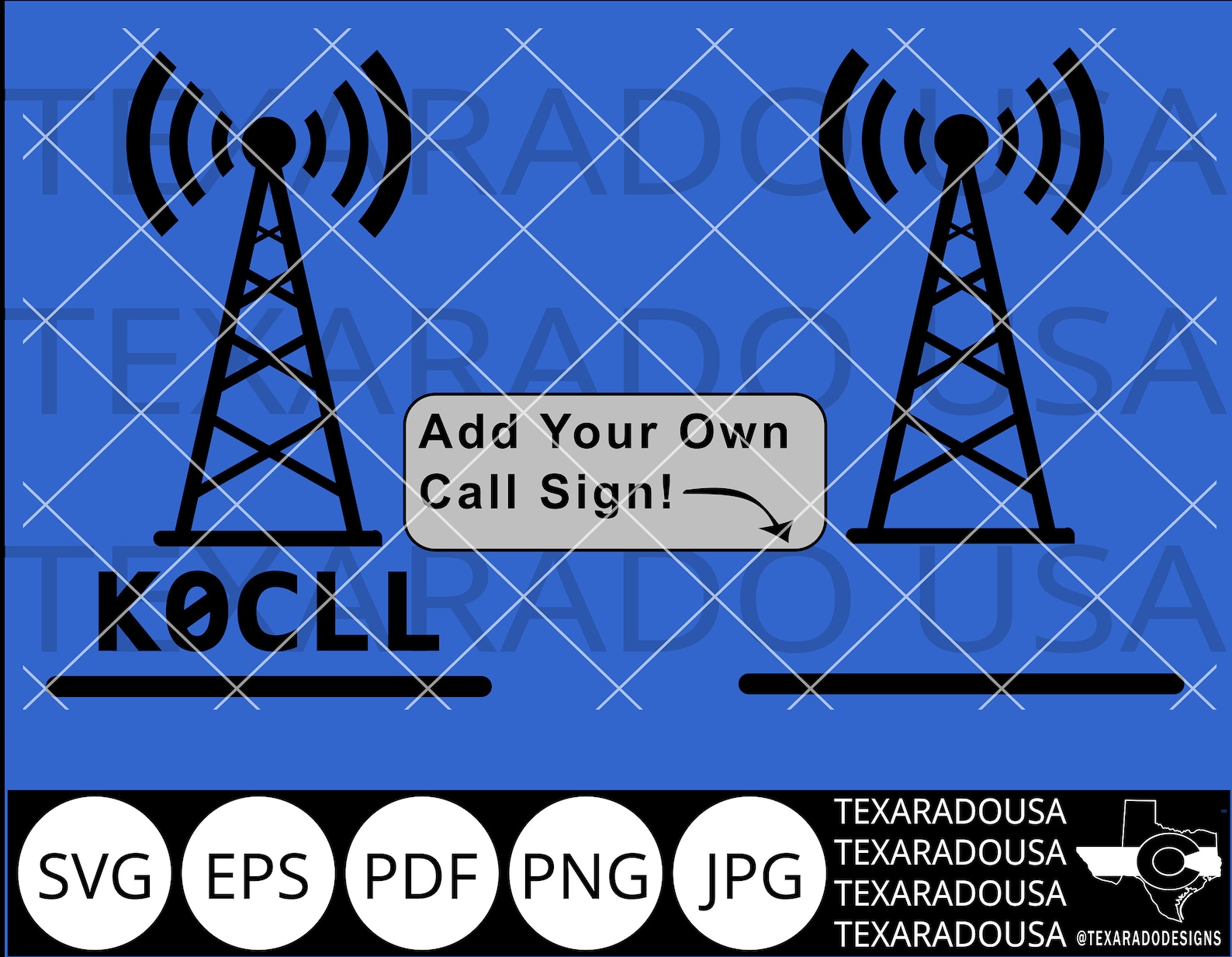 Amateur Radio Tower, Ham Radio SVG Download Digital File for ...
