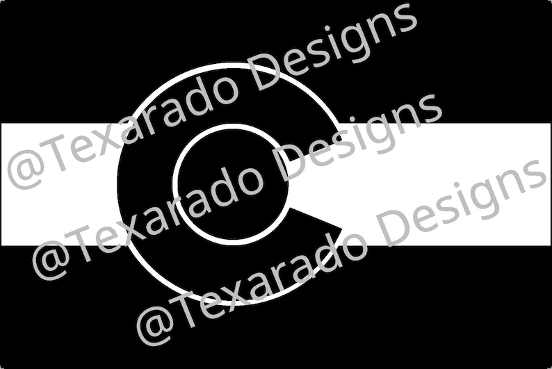 Colorado Flag SVG Black DIECUT for Cricut Silhouette Laser Engraver - Etsy