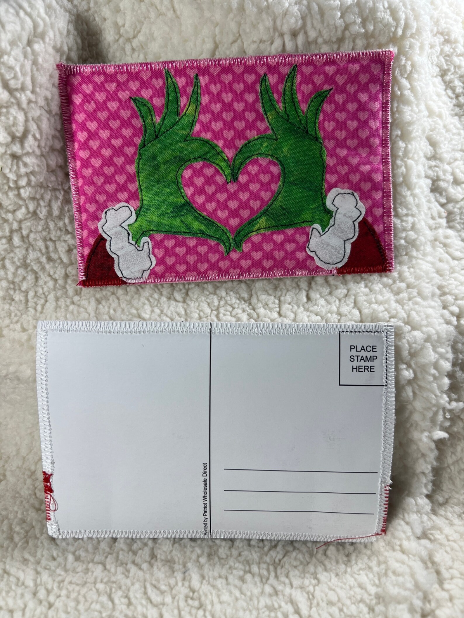 Quilted Postcard Pattern-fabric Postcard - Etsy