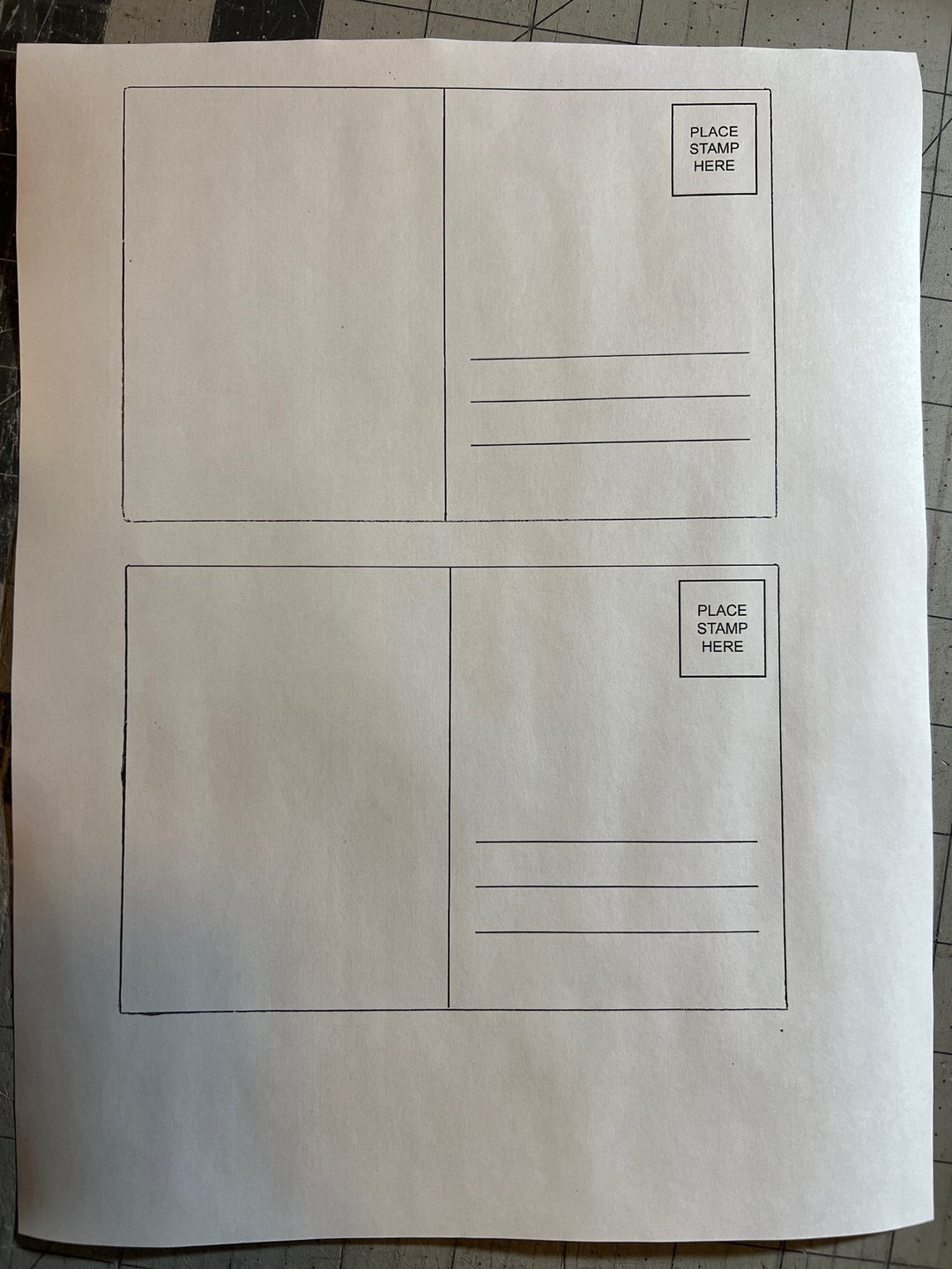 Blank Postcard Template PDF - Etsy