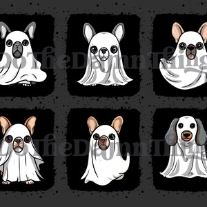 Halloween Cute Ghosts Dogs SVG & PNG Bundle - Funny Ghost Dog Clipart ...
