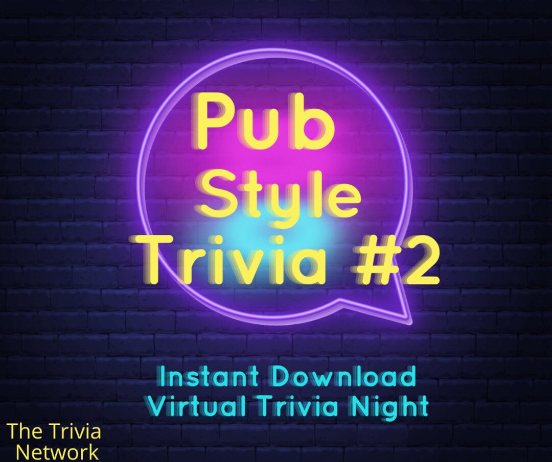 Trivia Night | Pub Style Trivia | Virtual Online Game | Self-working ...