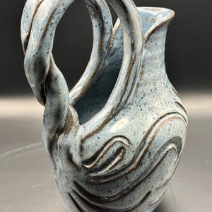 Unique Carved Ceramic Pitcher - Etsy