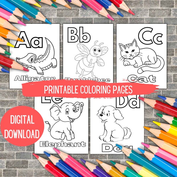 Animal Alphabet - Etsy