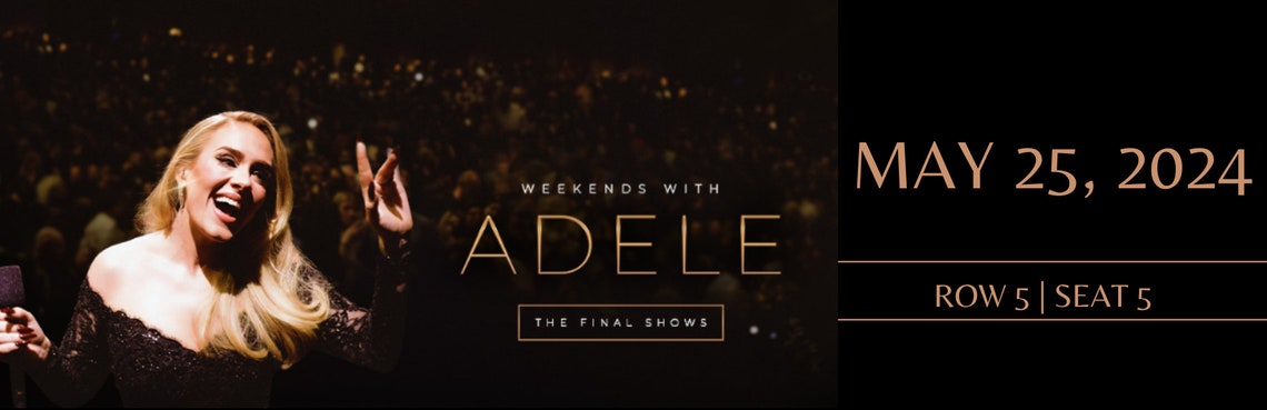 ADELE - Weekends With Adele Ticket Stub Keepsake| Surprise Gift Ticket| Instant Download | Canva ...