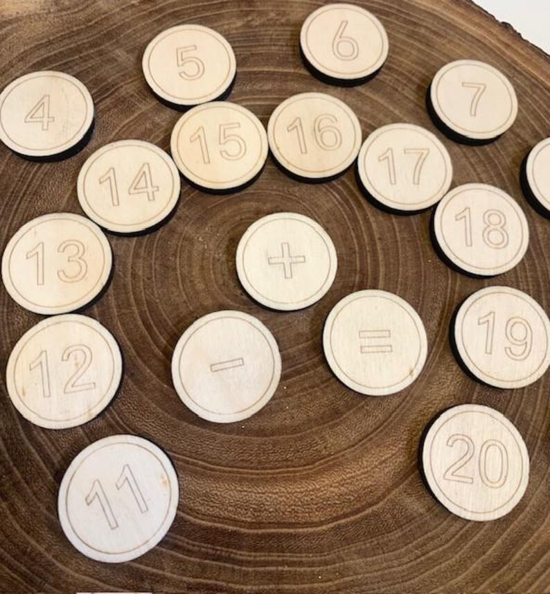 Wooden Number Coins - Learning Resource - Etsy UK