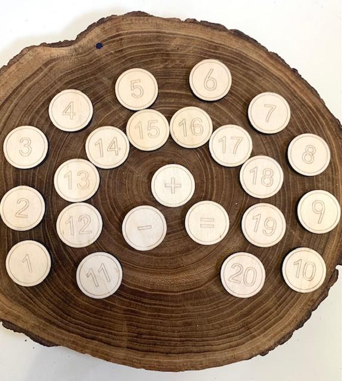 Wooden Number Coins - Learning Resource - Etsy UK