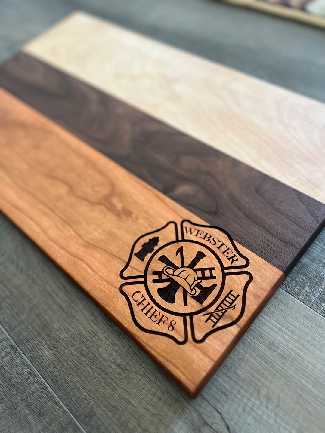 Personalized Cutting Board Fire Fighter Cutting Board Personalized Fire ...