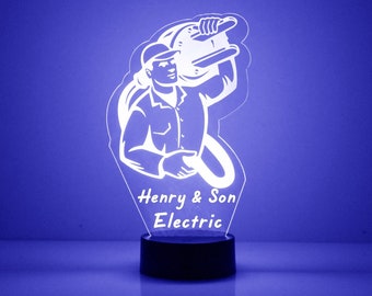 Personalized Electrician Sign - Etsy