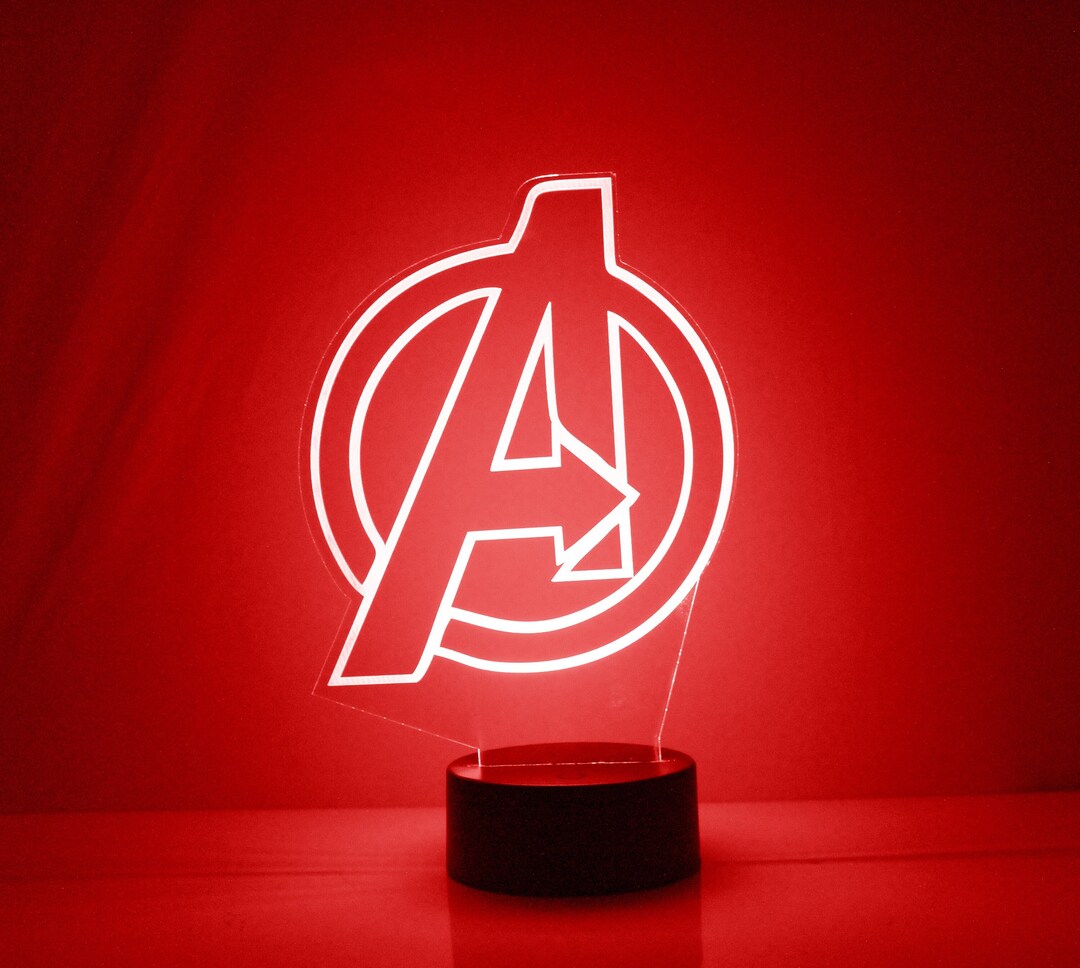 Handmade Avengers Light up Art, Personalized Gift, 16 Color LED Kid's ...