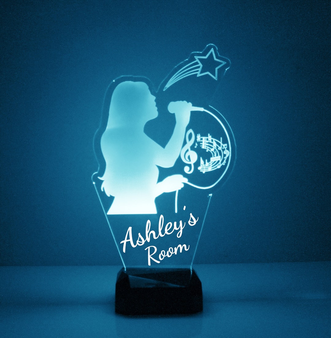 Musician, Singer Light Up, Personalized Gift, 16 Color LED Night Light ...