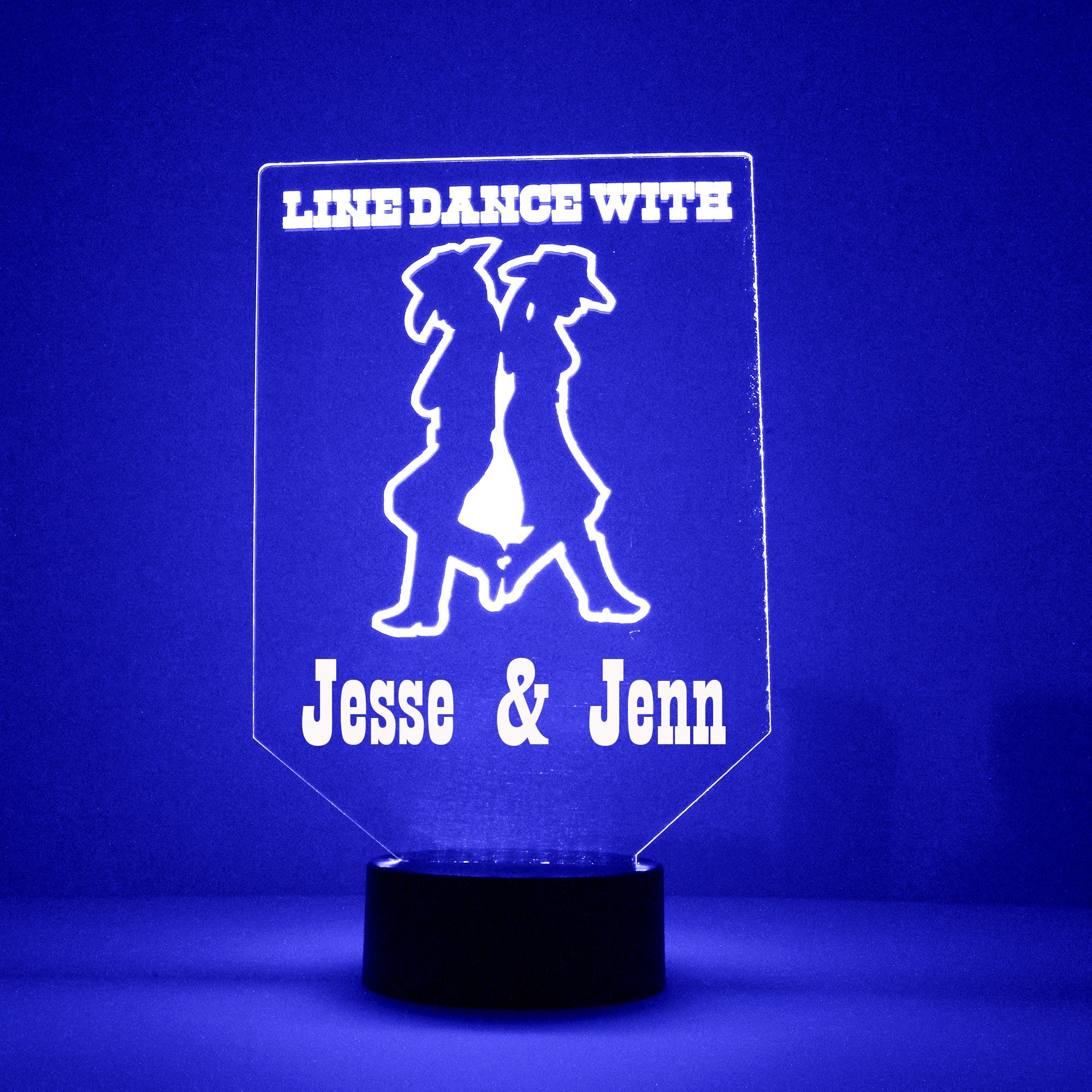Line Dance Light up Sign Personalized Gift 16 Color LED - Etsy