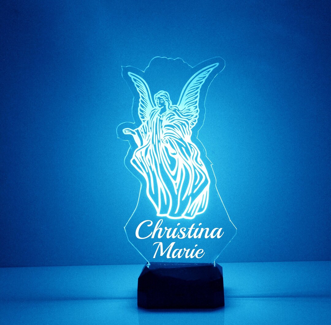 Angel Light Up, Personalized Gift, 16 Color LED Night Light Lamp, FREE ...
