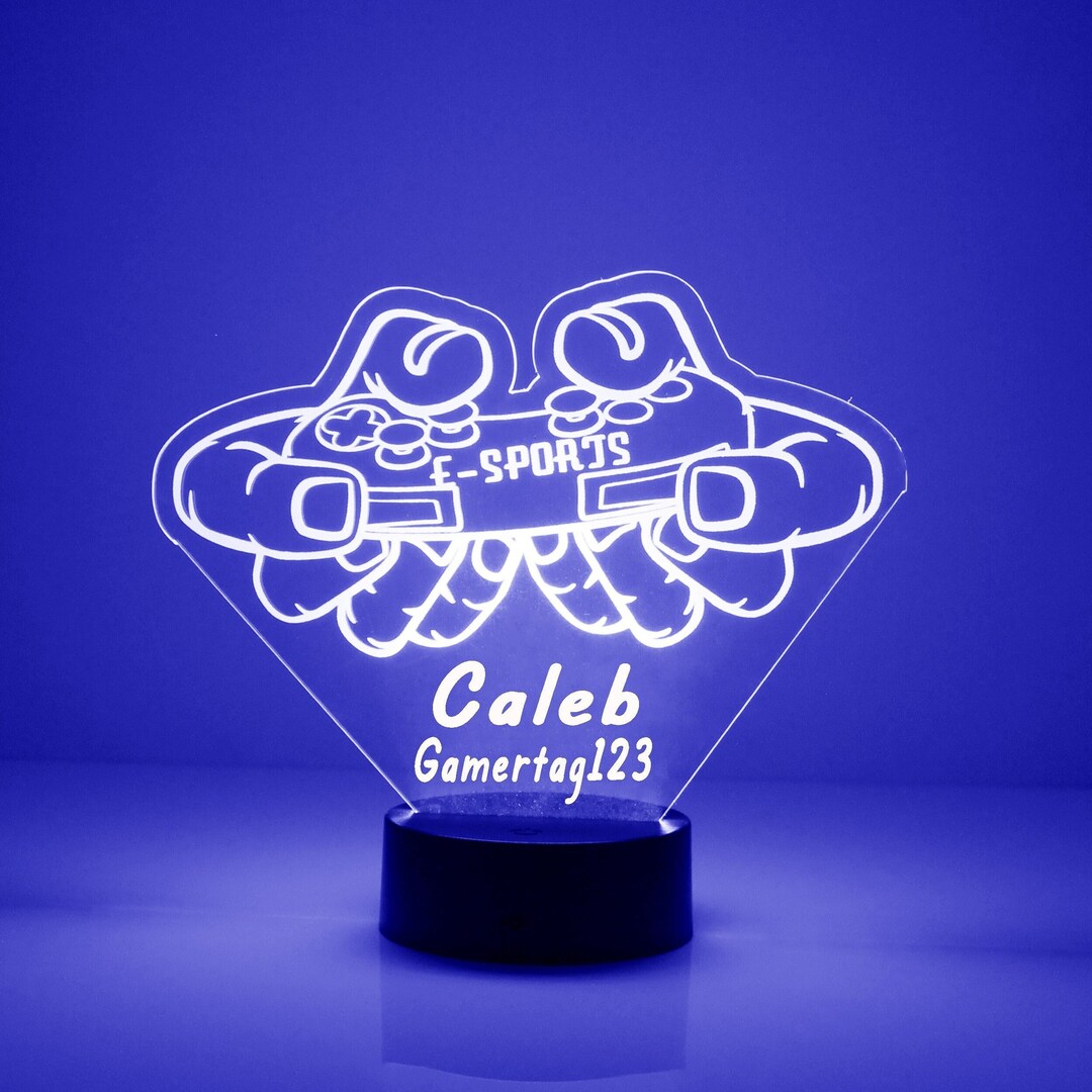E Sports Video Game Controller Gamer Light, Personalized Gamer Fan Gift ...