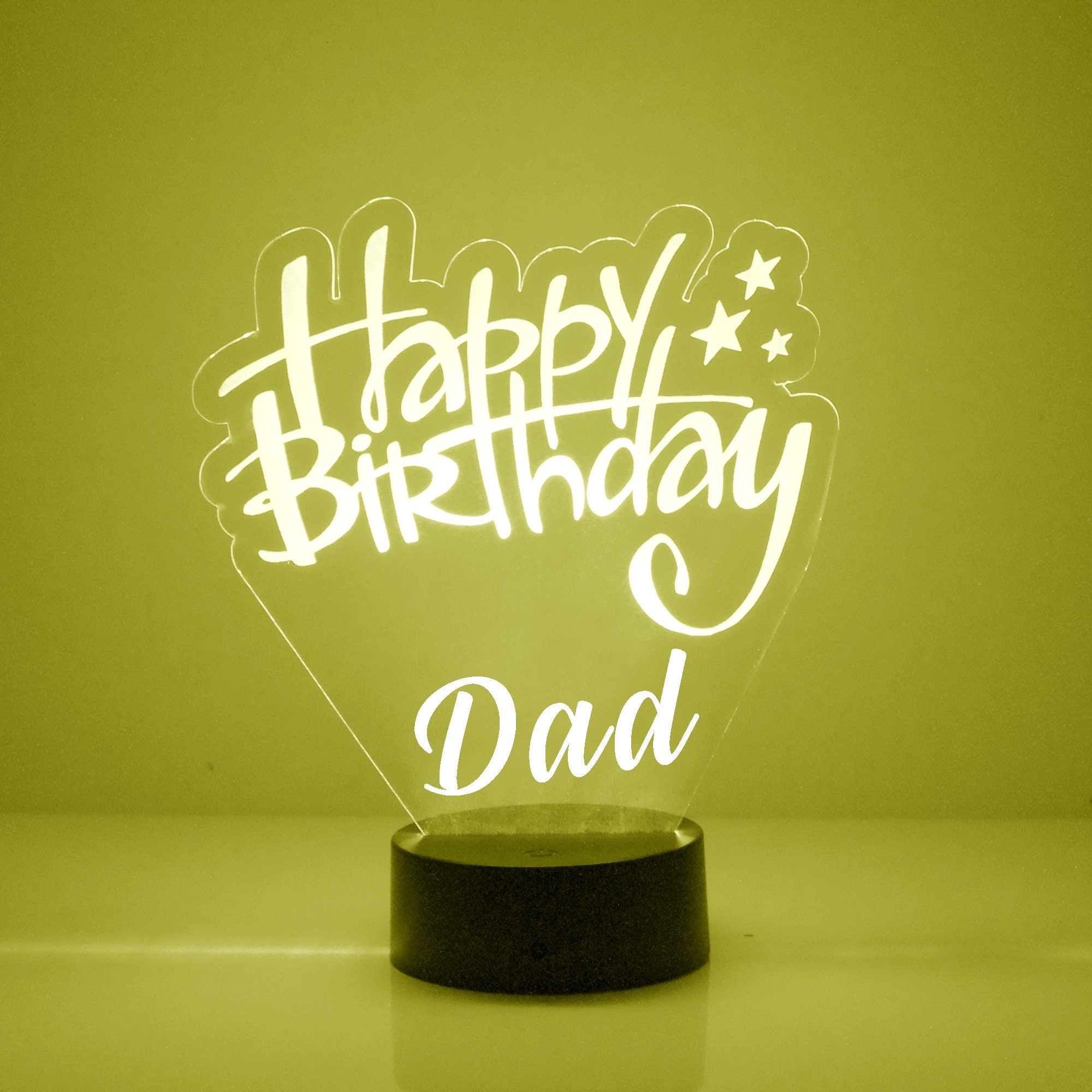 Light up Happy Birthday Sign, Personalized Gift, 16 Color LED Lamp ...