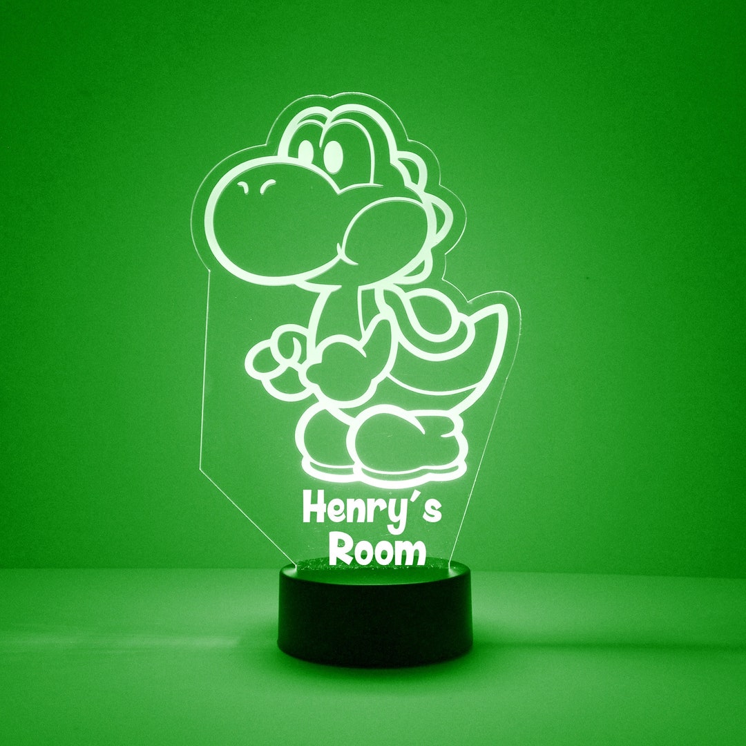 Handmade Yoshi, Super Mario Bros. Gamer Light, Personalized Gamer Fan ...
