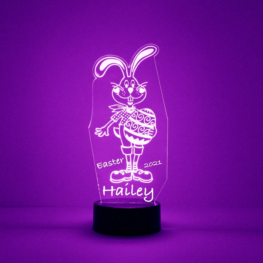Easter Bunny, Rabbit Light Up, Personalized Kid's Gift, 16 Color LED ...