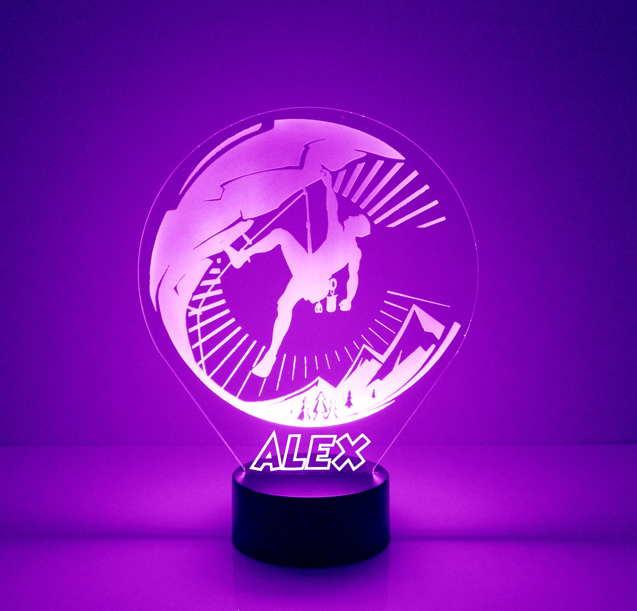 Rock Climbing Light up Sign, Personalized Gift, 16 Color LED Kid's Room ...
