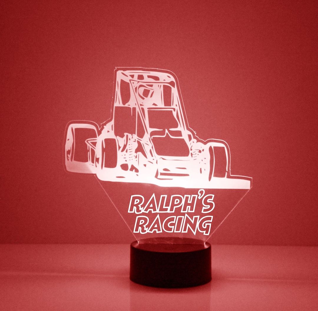 Mini Race Car Light Up, Personalized Gift, 16 Color LED Night Light ...