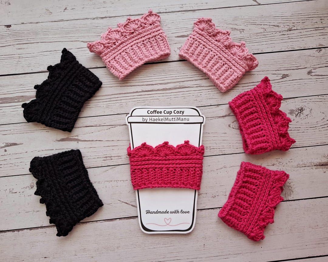 Crocheted Coffee Cup Cover, Coffee to Go Cup Cozy, Cup Sleeve, Coffee ...
