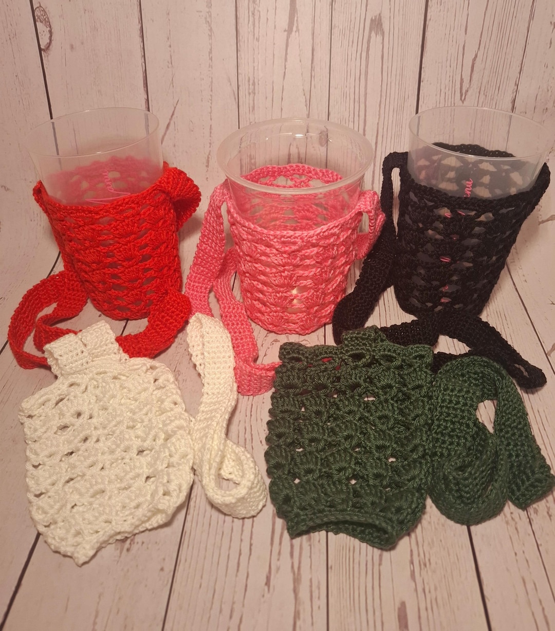 Crocheted Cup Holder for Concert Stadium to Hang Around Your Neck/ Bag ...