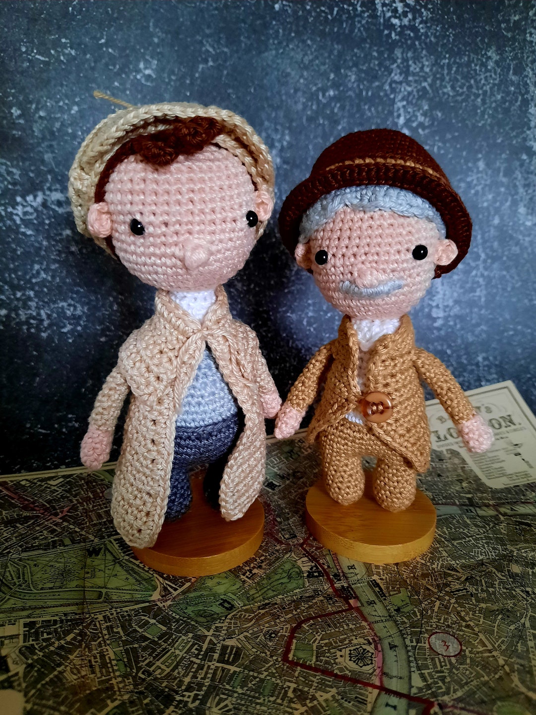 Sherlock Holmes and Dr. John Watson Crocheted Figures/ Amigurumi for ...