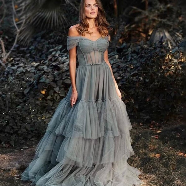 A Line Prom Dress - Etsy