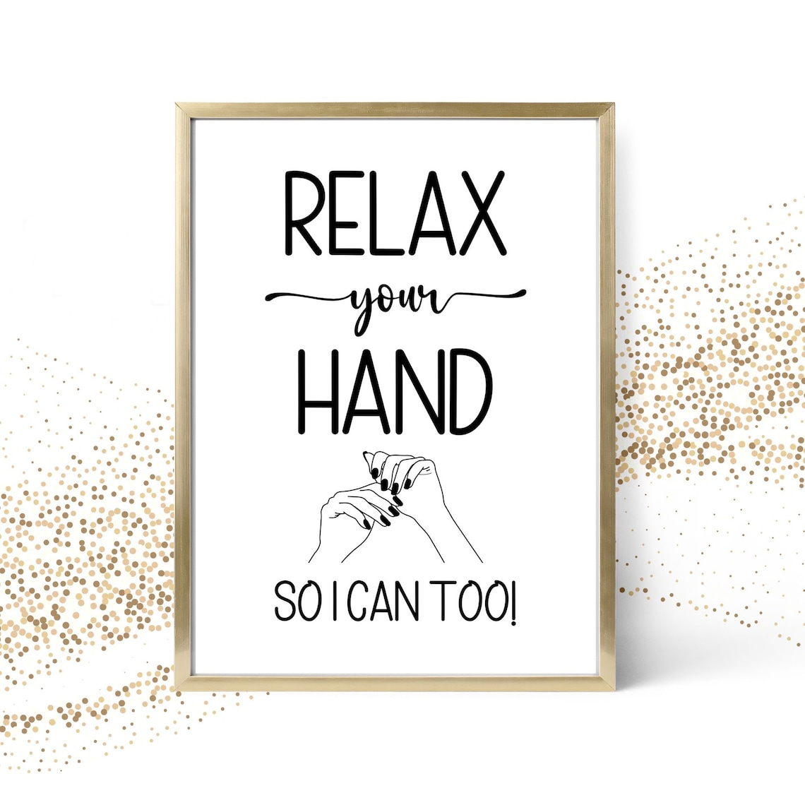 Relax Your Hand Artwork for Nail Salon Decor and Nail Tech Gift Art - Etsy