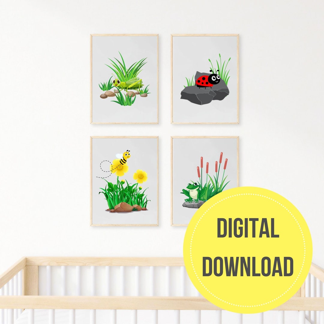 Cute Set Small but Mighty Animals Printable Wall Art, Digital Download ...