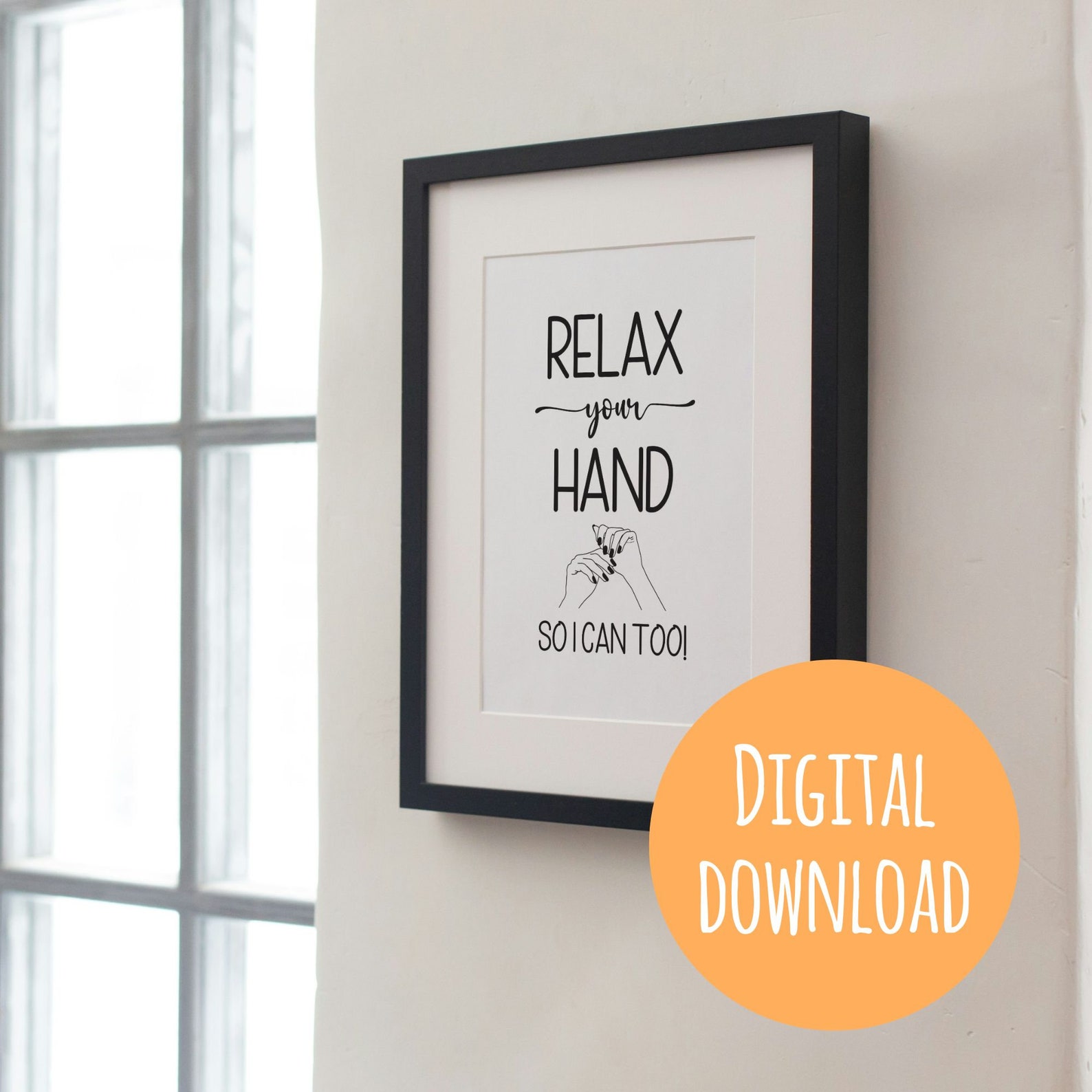 Relax Your Hand Artwork for Nail Salon Decor and Nail Tech Gift Art - Etsy