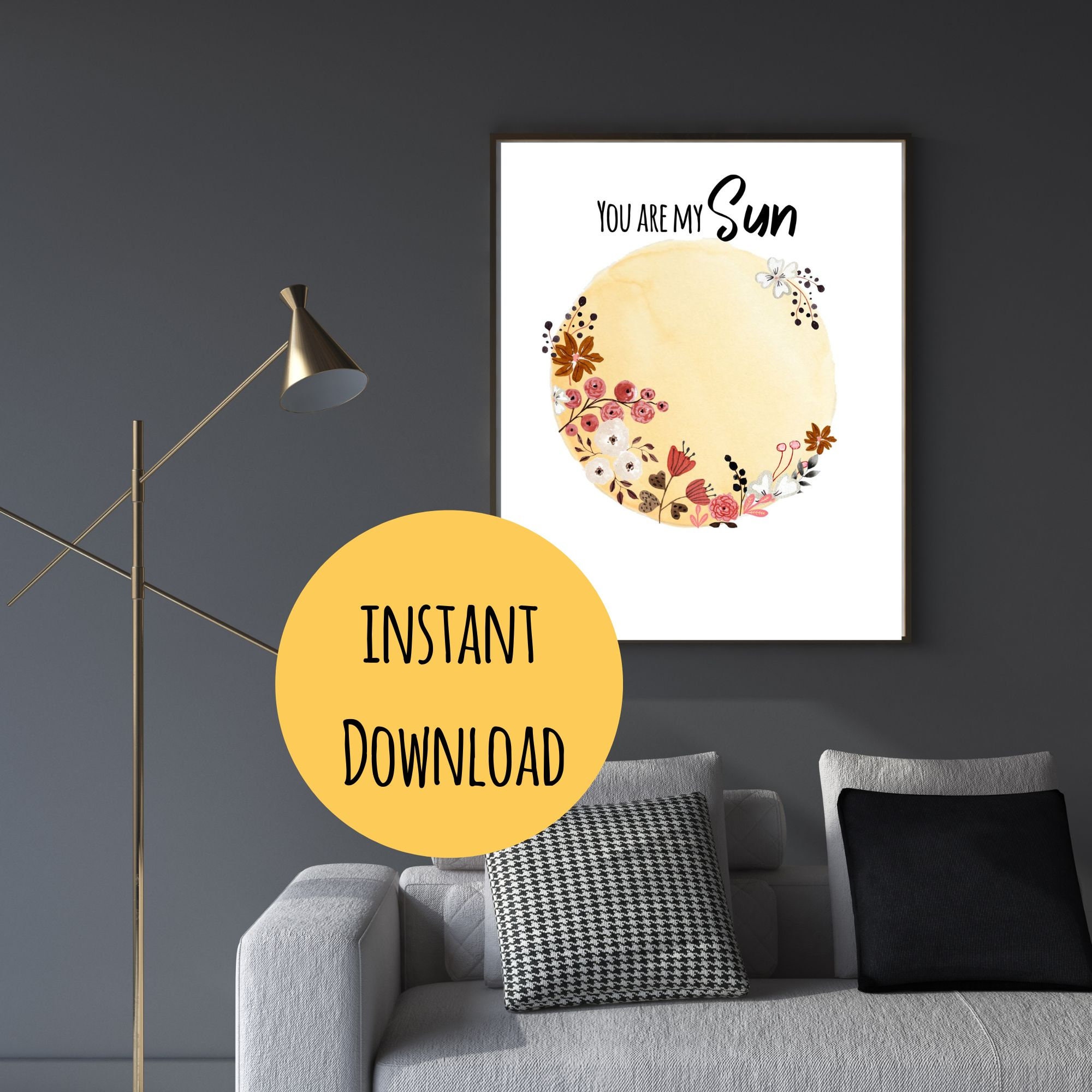 Sun Moon and Stars Printable Saying Decor Wall Art Set of 3 - Etsy