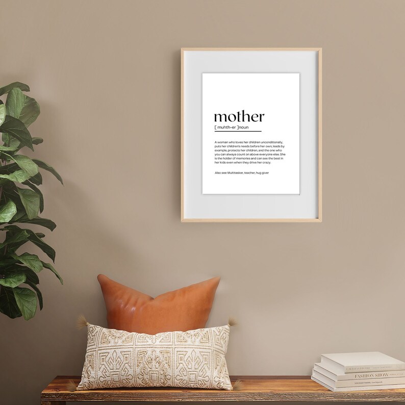 MOTHER Definition Poster Printable Gift for Mother's Day Gift Idea for ...