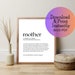MOTHER Definition Poster Printable Gift for Mother's Day Gift Idea for ...