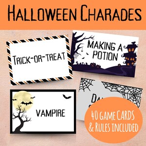 Printable Halloween Charades Game for Kids and Adults Download and ...